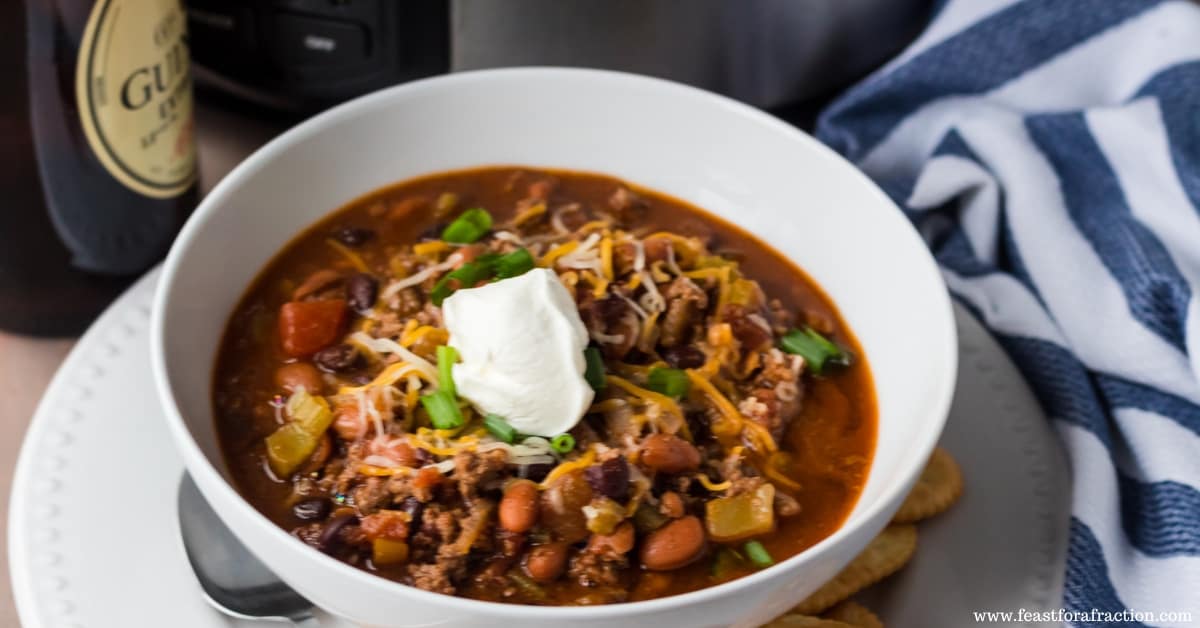 Slow Cooker Irish Chili - Feast for a Fraction