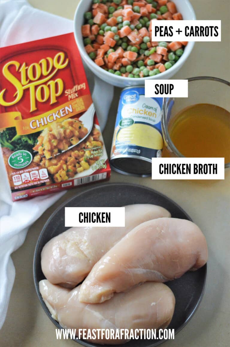 Crock Pot Chicken and Stuffing - Feast for a Fraction