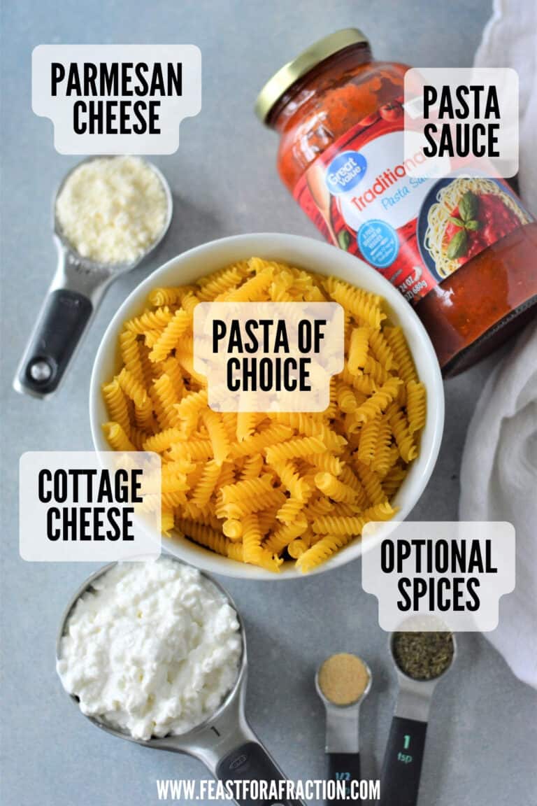 Creamy Blended Cottage Cheese Pasta Sauce - Feast for a Fraction