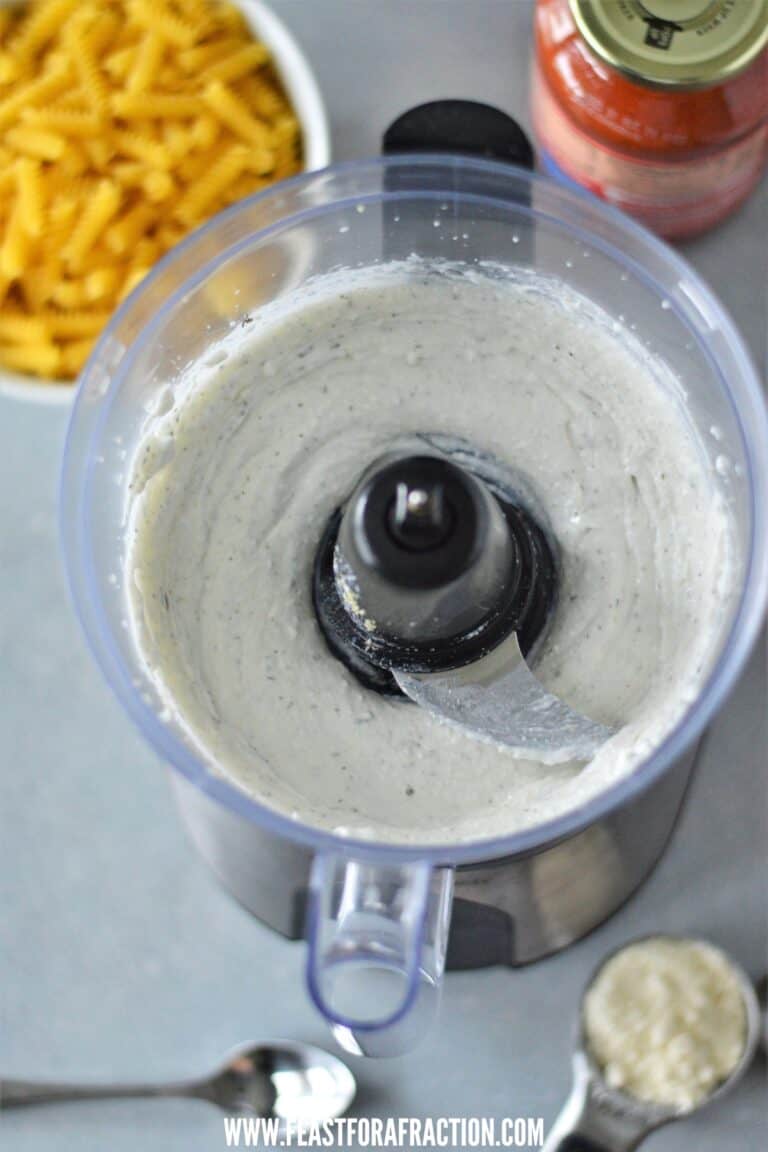 Creamy Blended Cottage Cheese Pasta Sauce - Feast for a Fraction