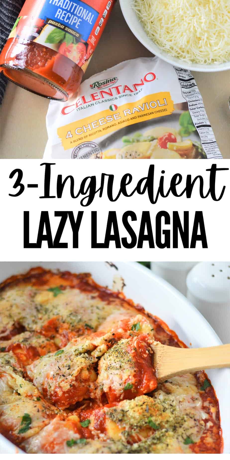 Lazy Lasagna (Easy One Pan 3-Ingredient Lasagna Casserole) - Feast for ...