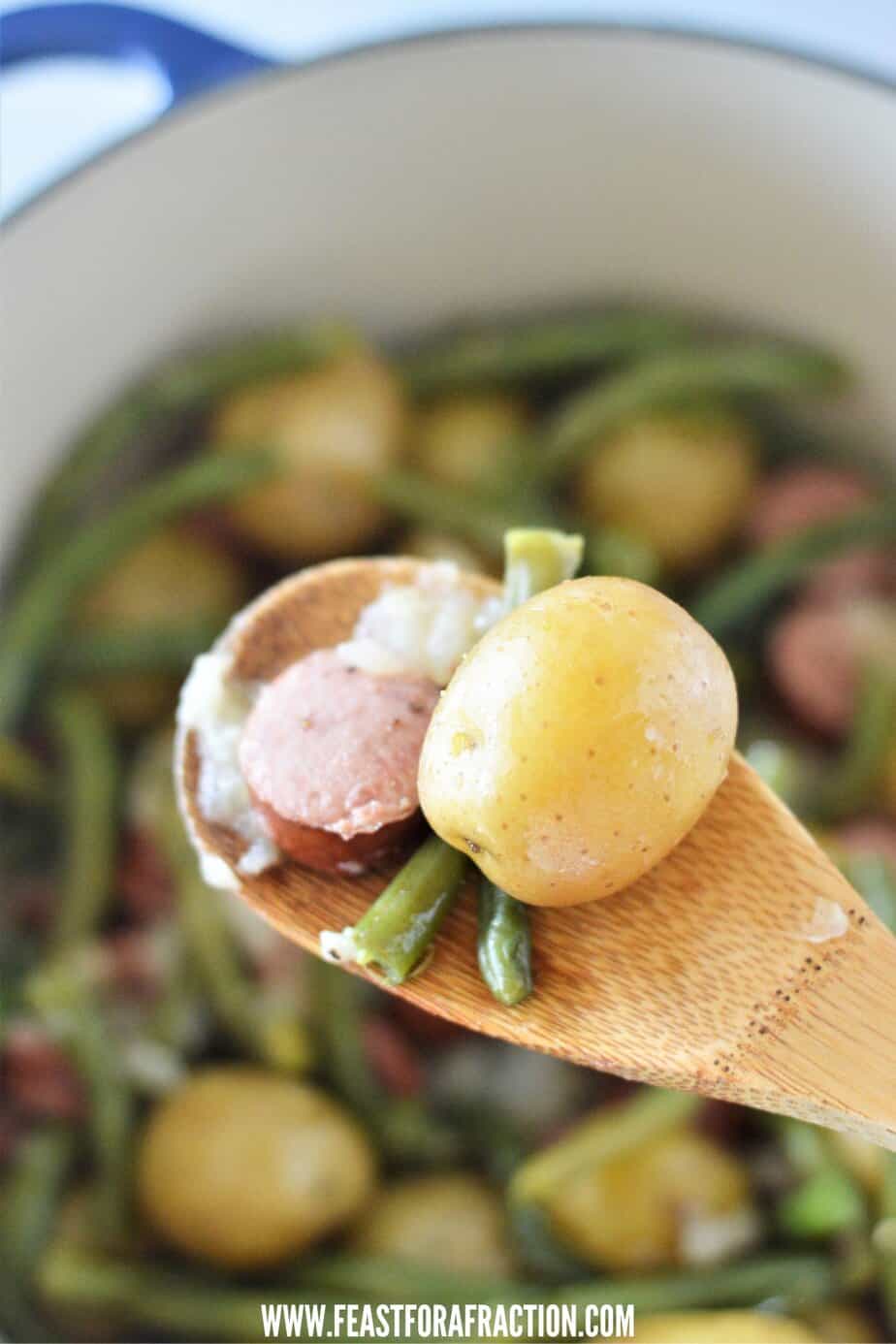 Hoosier Stew (Green Beans, Potatoes and Smoked Sausage) - Feast for a ...